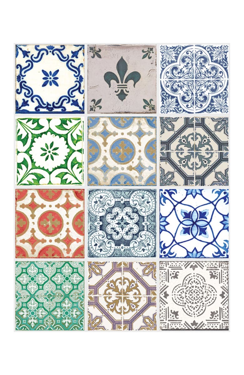 WALPLUS Vintage Porcelain Tiles Mix Wall Stickers | Nordstromrack