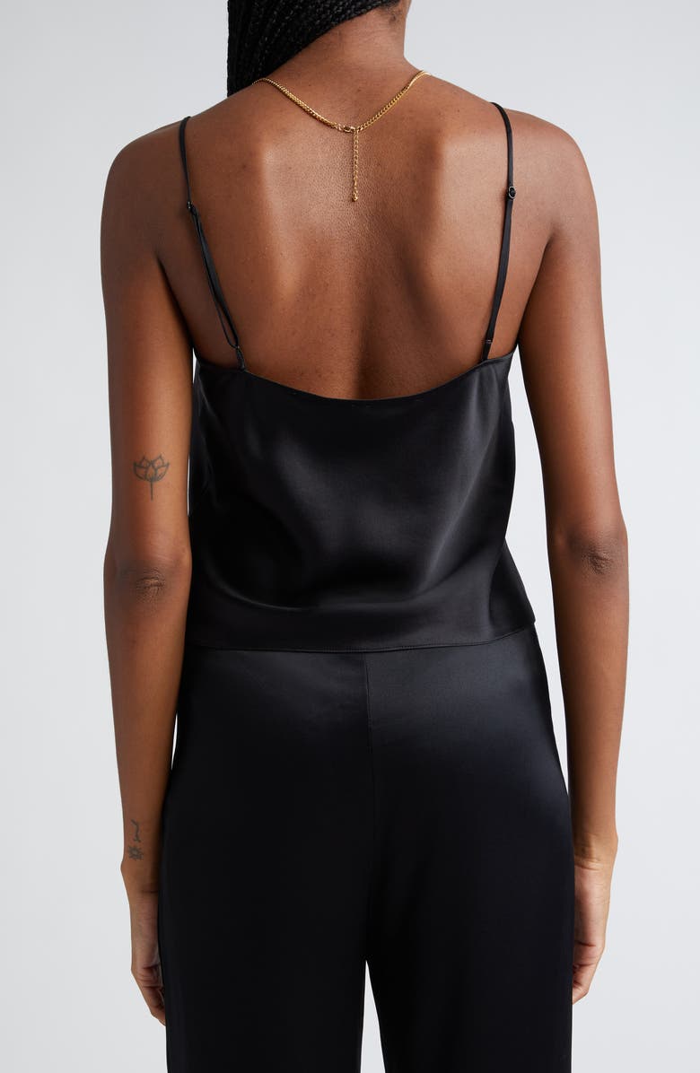 Alexander Wang Crop Logo Hardware Silk Charmeuse Camisole | Nordstromrack