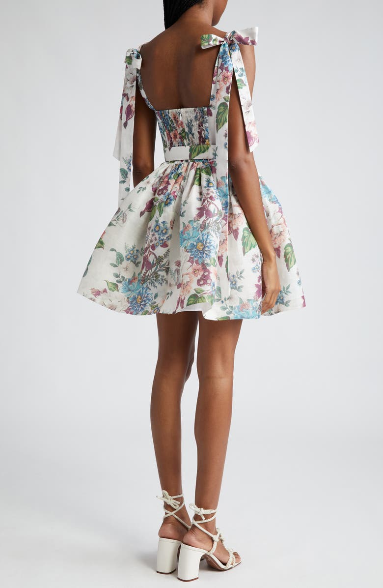 Zimmermann Matchmaker Bustier Corset Linen & Silk Organza Mini Sundress ...