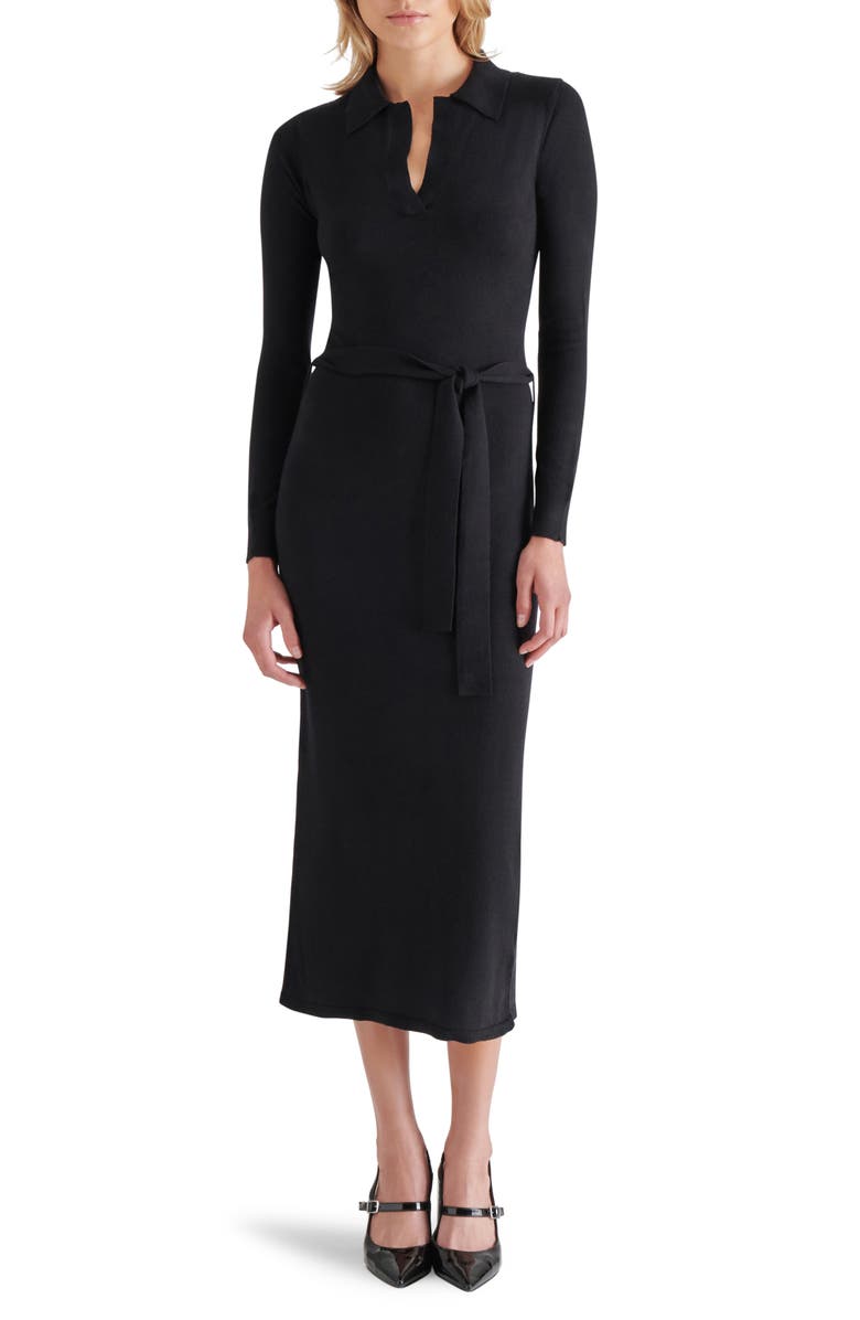 Steve Madden Danessa Belted Long Sleeve Polo Sweater Dress | Nordstromrack