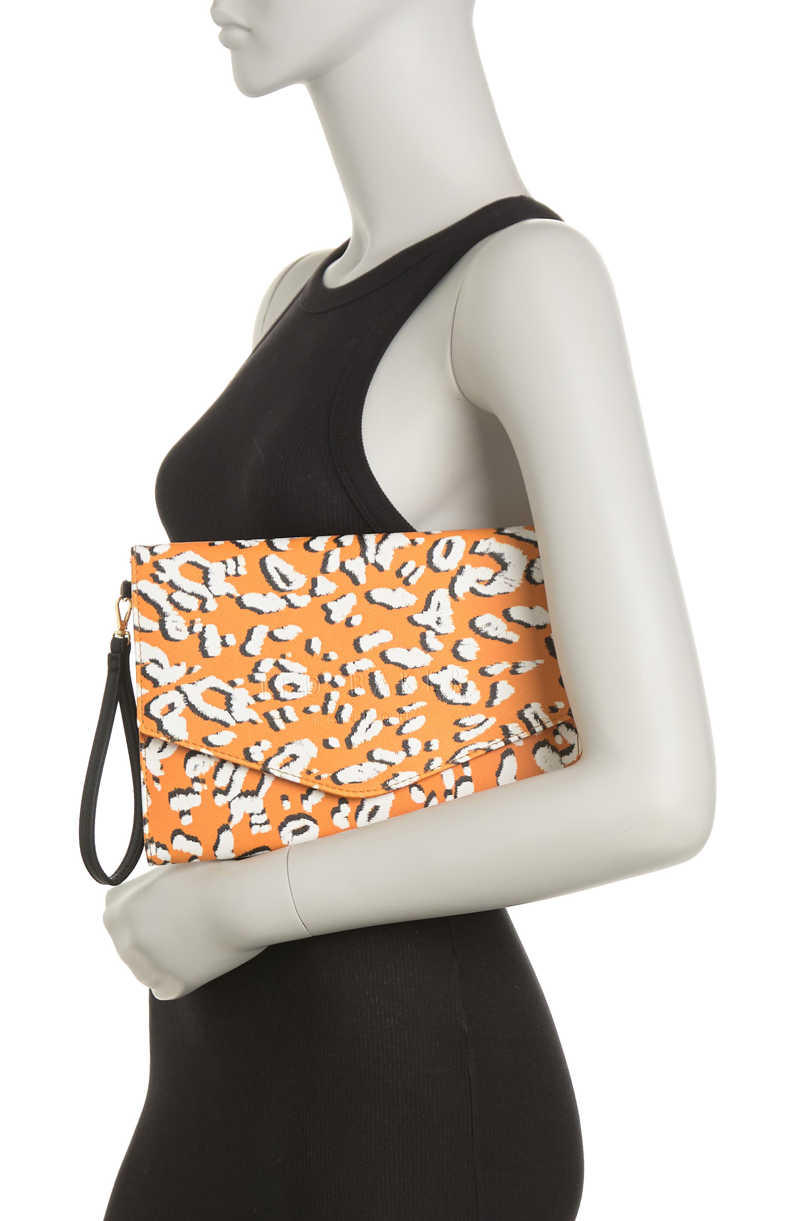 Ted Baker London Lydiiaa Leopard Print Saffiano Envelope Wristlet ...