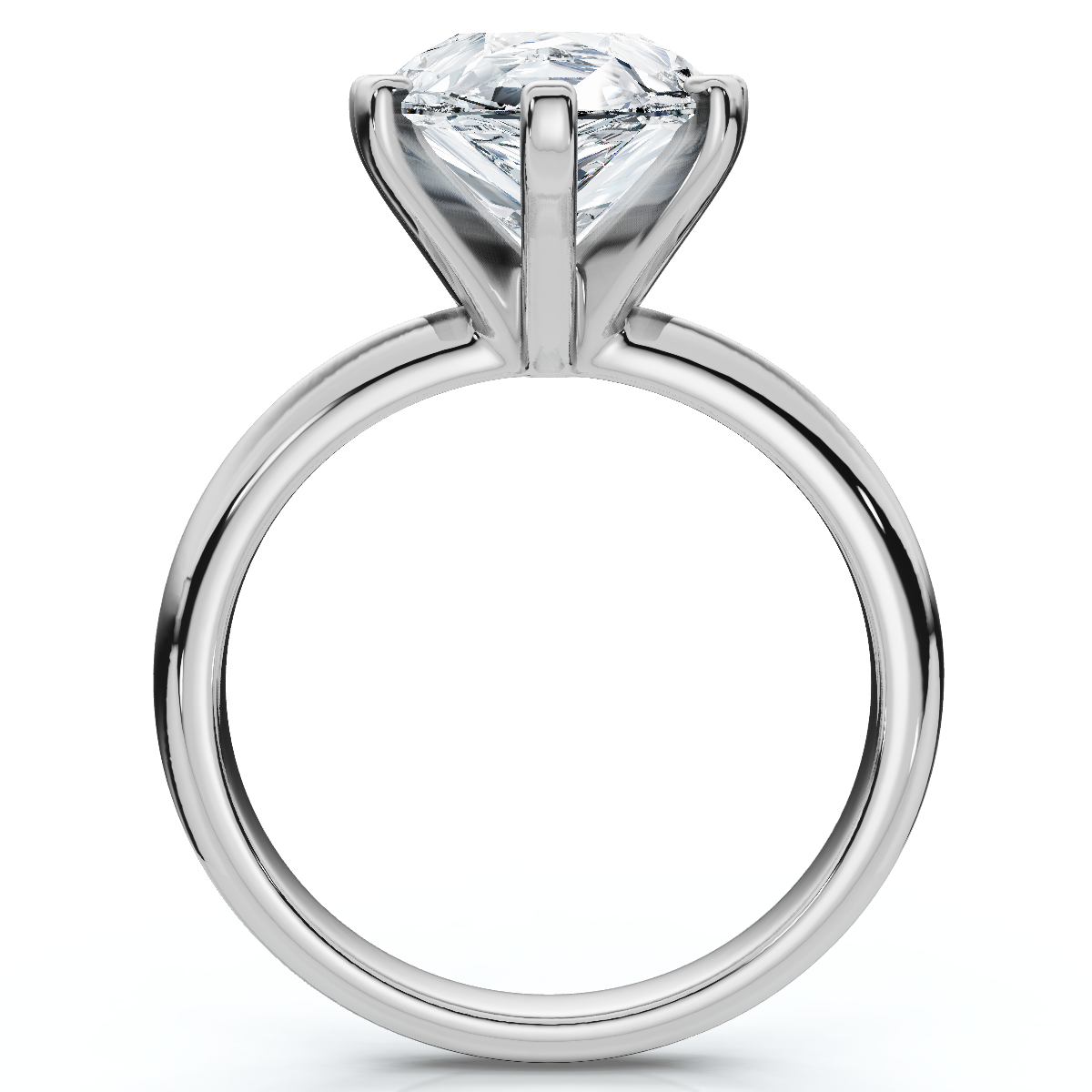 Bliss Diamond Certified 3Ct Pear Shape Solitaire Diamond Engagement ...