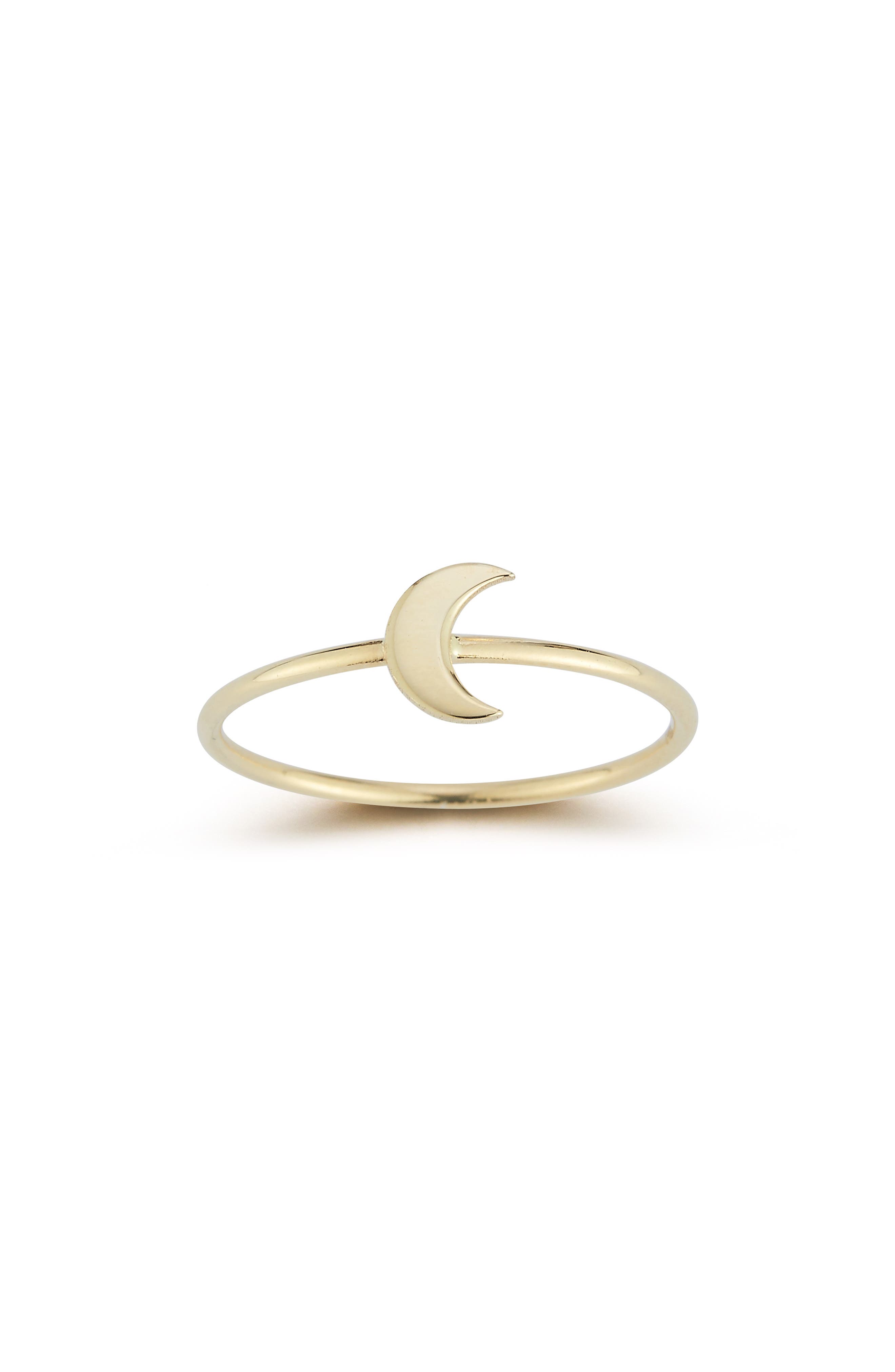 Ember Fine Jewelry 14K Yellow Gold Moon Ring | Nordstromrack