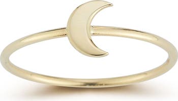 Ember Fine Jewelry 14K Yellow Gold Moon Ring | Nordstromrack
