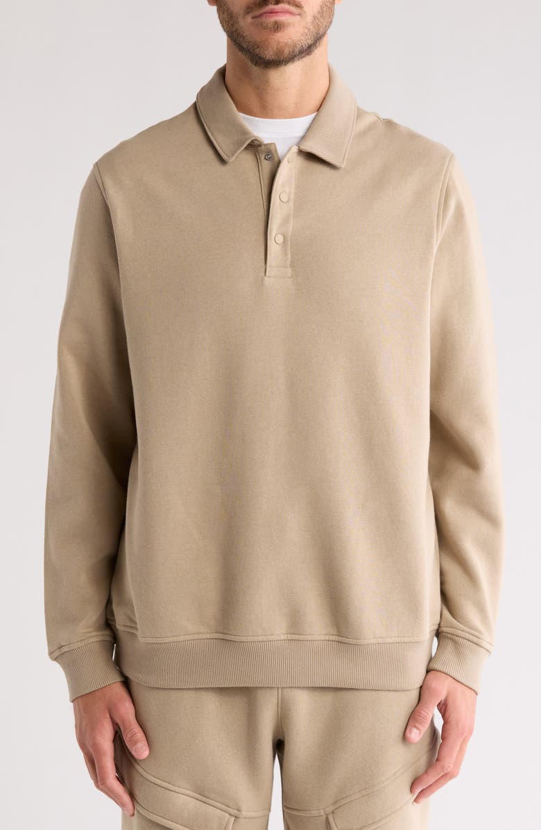 Z by Zella Freeform Fleece Polo Sweater | Nordstromrack