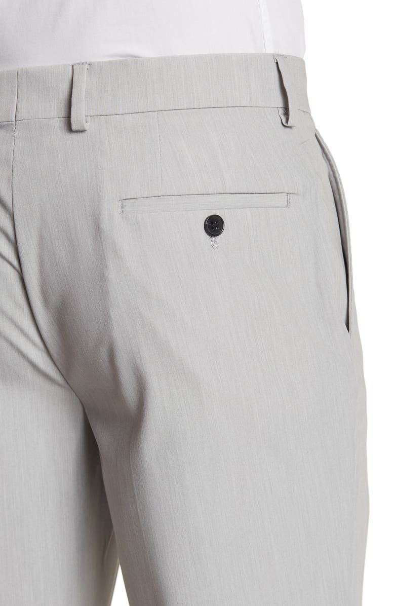 SAVILE ROW CO Hoxton Light Grey Solid Two Button Notch Lapel Bi-Stretch ...