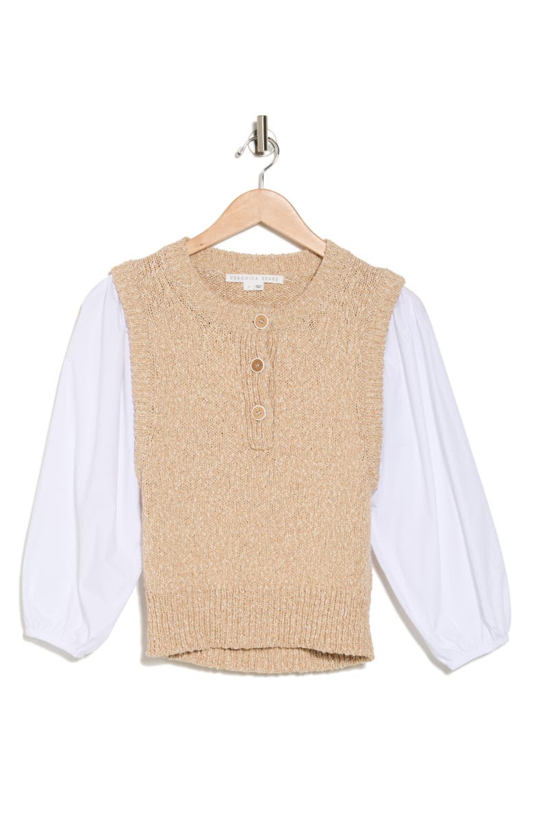 Veronica Beard Shawnet Mixed Media Pullover | Nordstromrack