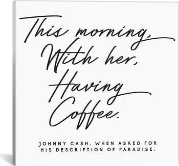 iCanvas Johnny Cash Description Of Paradise Quote by Honeymoon Hotel ...