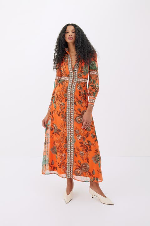 Long Sleeve Floral Dresses For Women