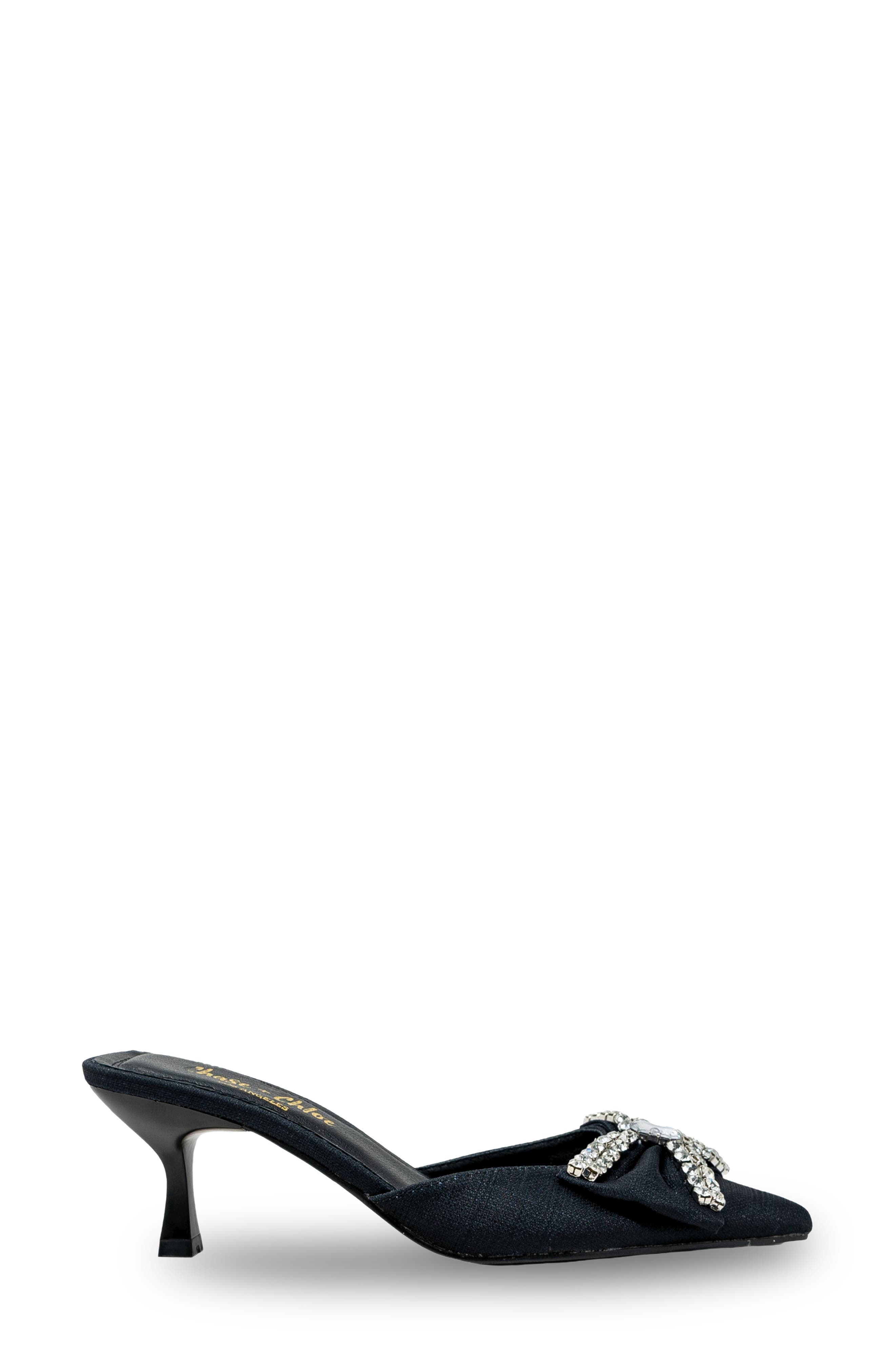 CHASE AND CHLOE Maisey Crystal Embellished Bow Mule (Women) | Nordstromrack