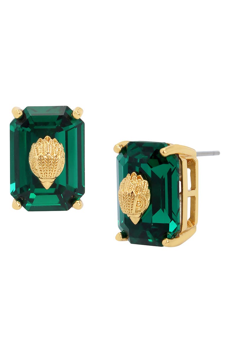 Kurt Geiger London Emerald Cut Crystal Stud Earrings | Nordstrom