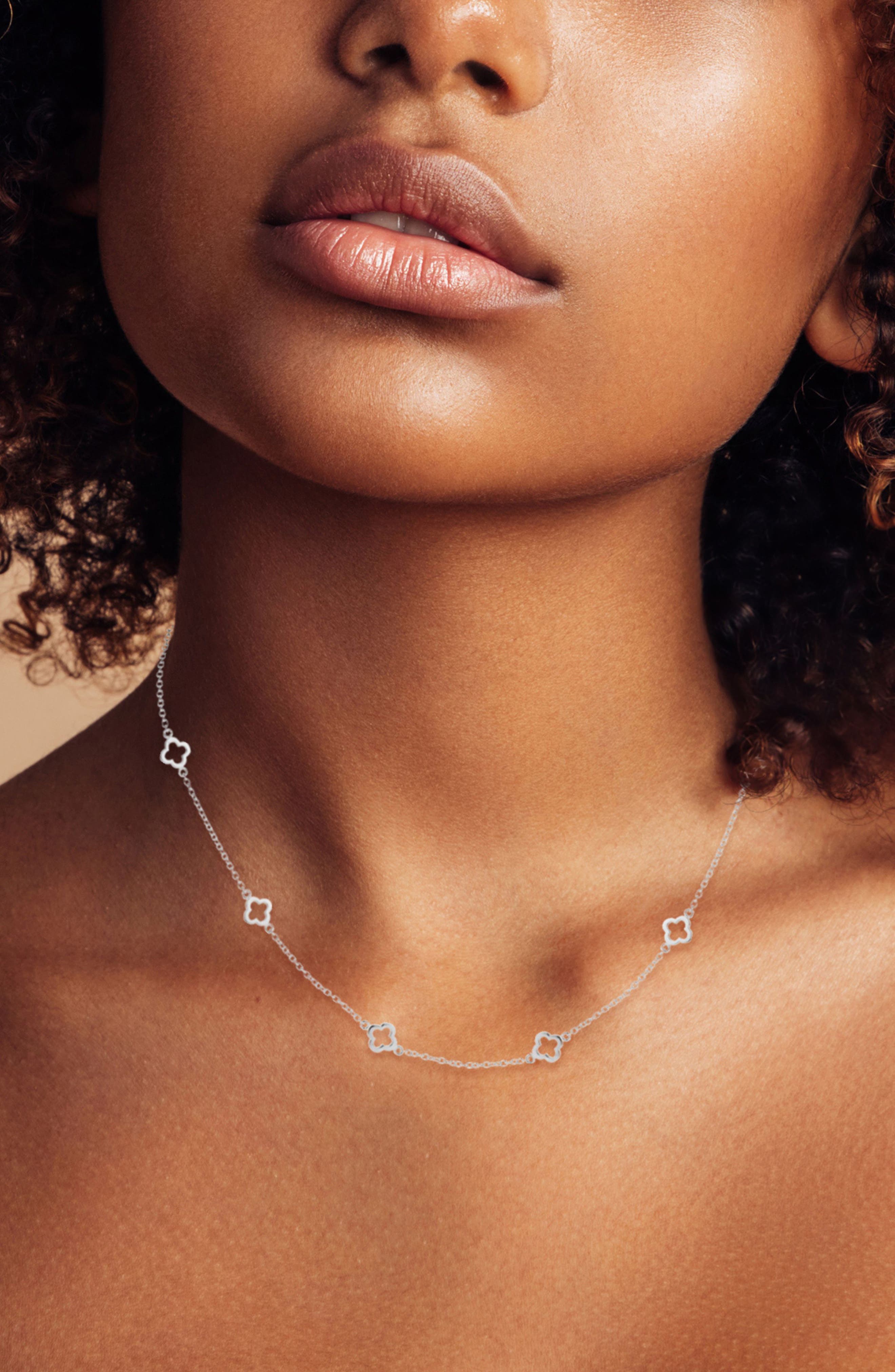 GLAZE JEWELRY Clover Station Necklace | Nordstromrack
