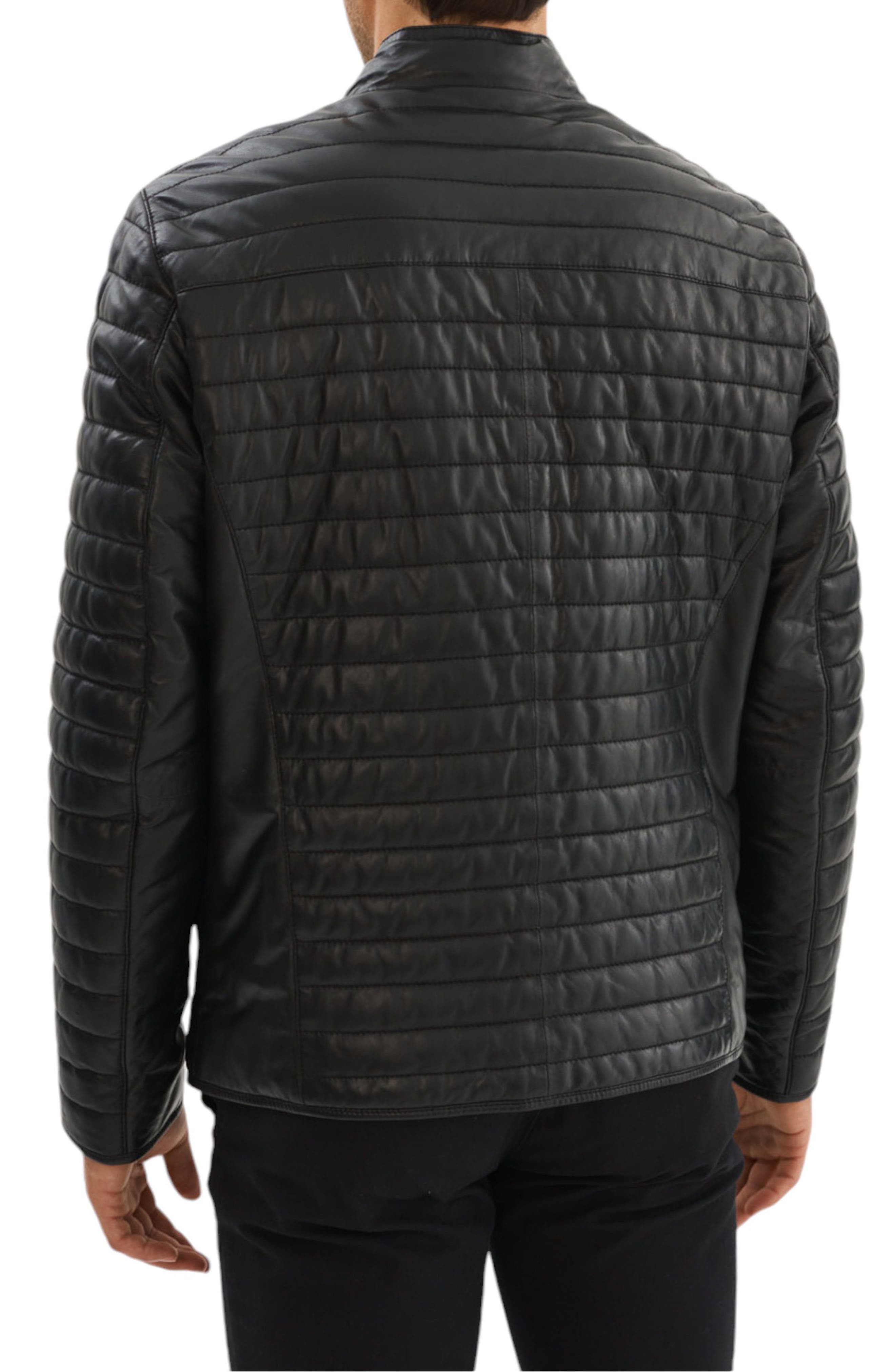 REGENCY Leather Channel Quilt Jacket | Nordstromrack
