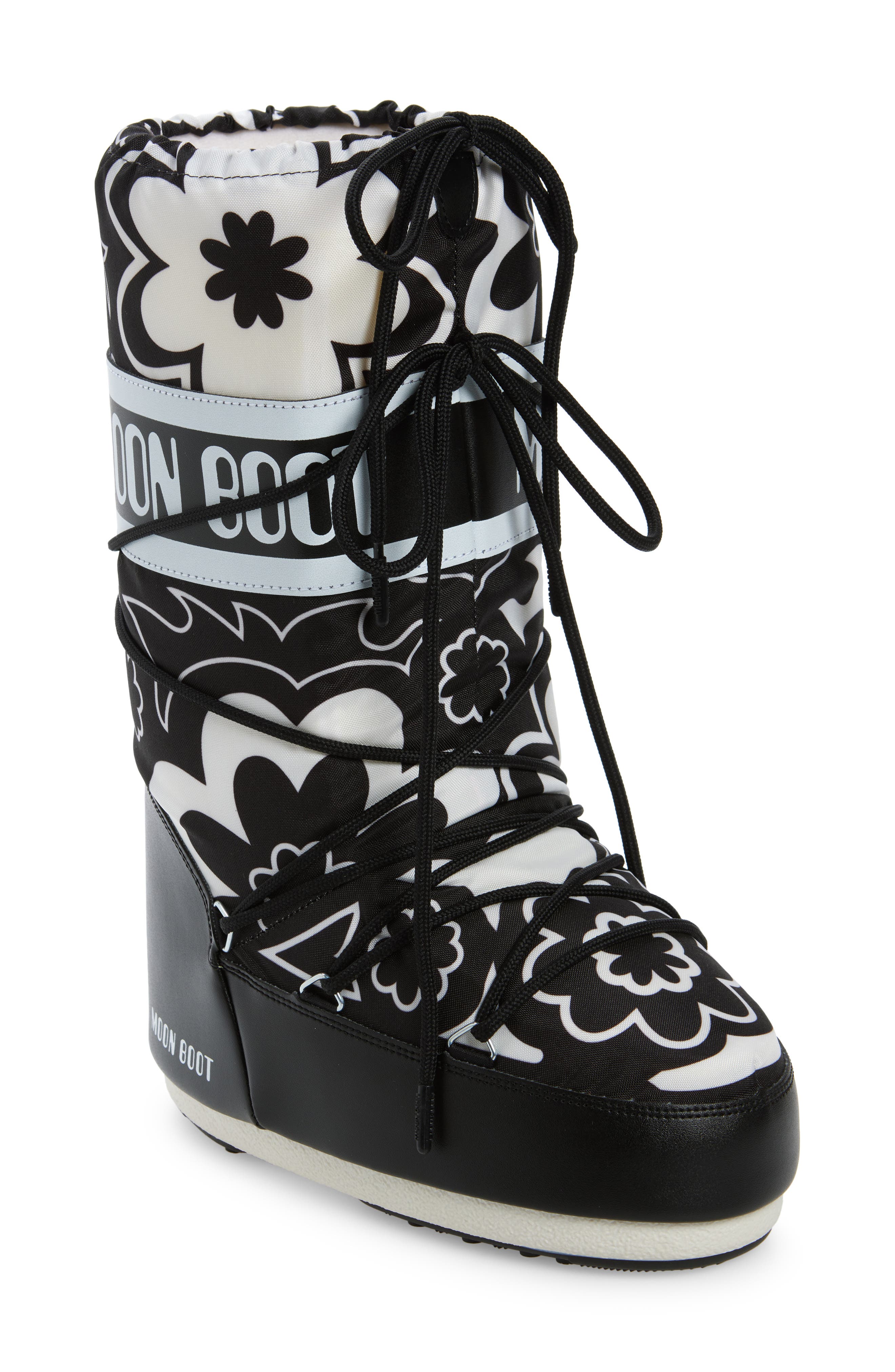 Moon Boot® Icon Flower Water Repellent Boot (Women) | Nordstromrack