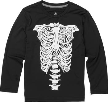Volcom Kids' Skeleton Print Long Sleeve Rashguard | Nordstrom