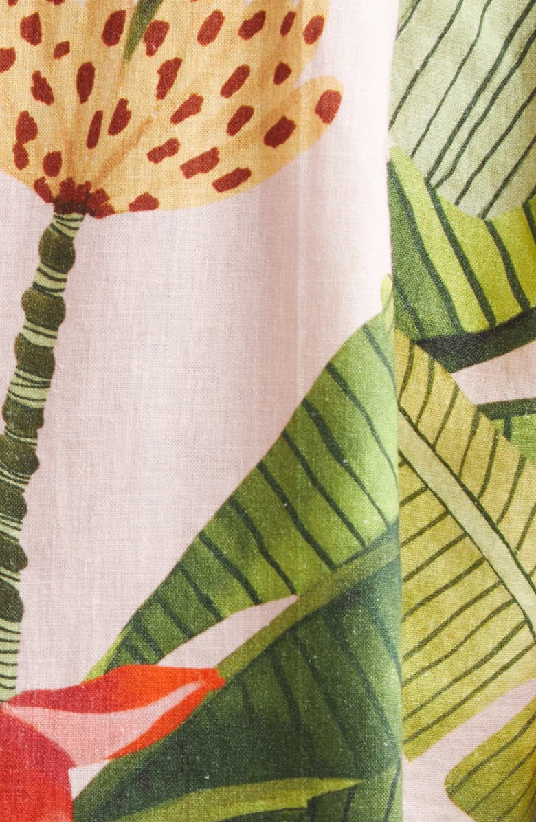 FARM Rio Banana Leaves Linen Blend Romper | Nordstromrack