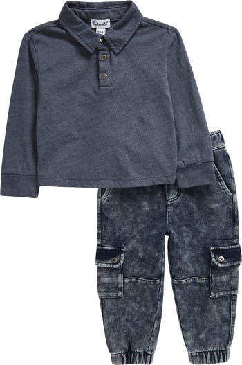 Splendid Preppy Polo & Cargo Joggers Set | Nordstromrack