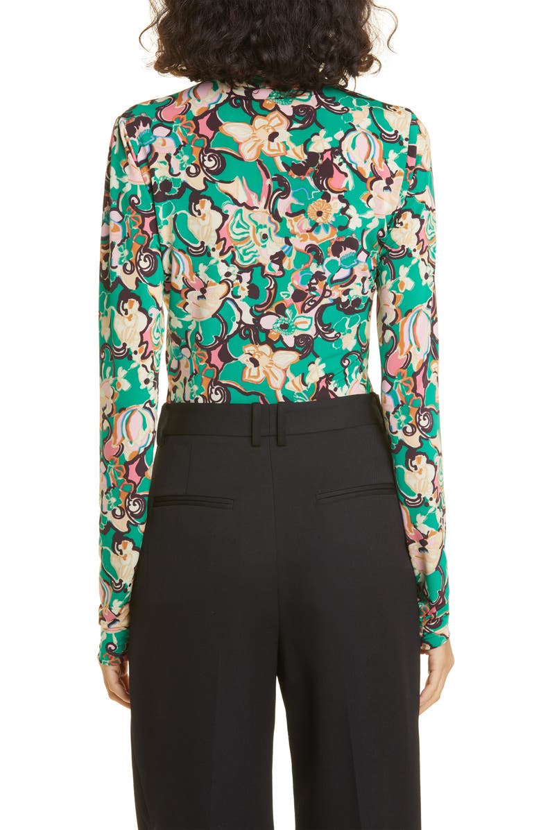 A.L.C. James Floral Print Turtleneck Top | Nordstromrack