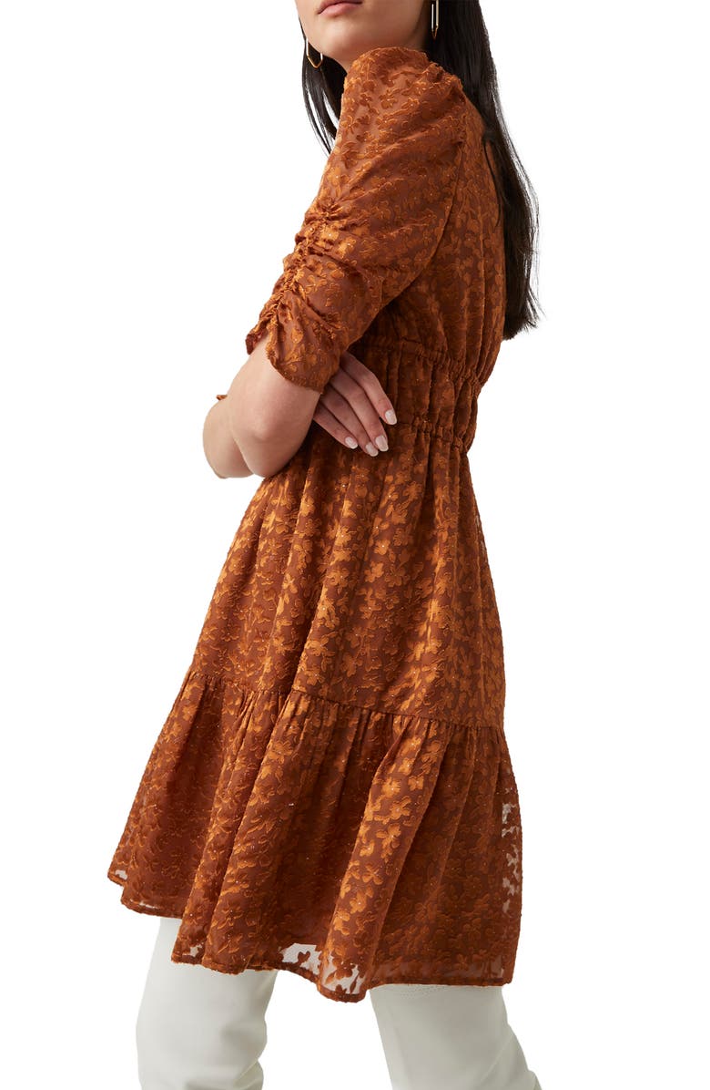 French Connection Bonati Devoré Fit & Flare Dress | Nordstromrack