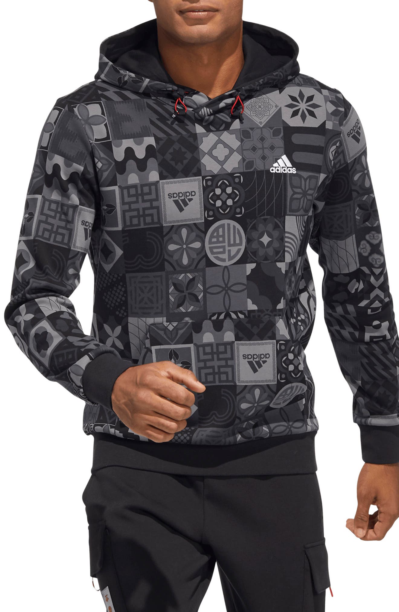 adidas Lunar New Year Cotton Graphic Hoodie | Nordstromrack