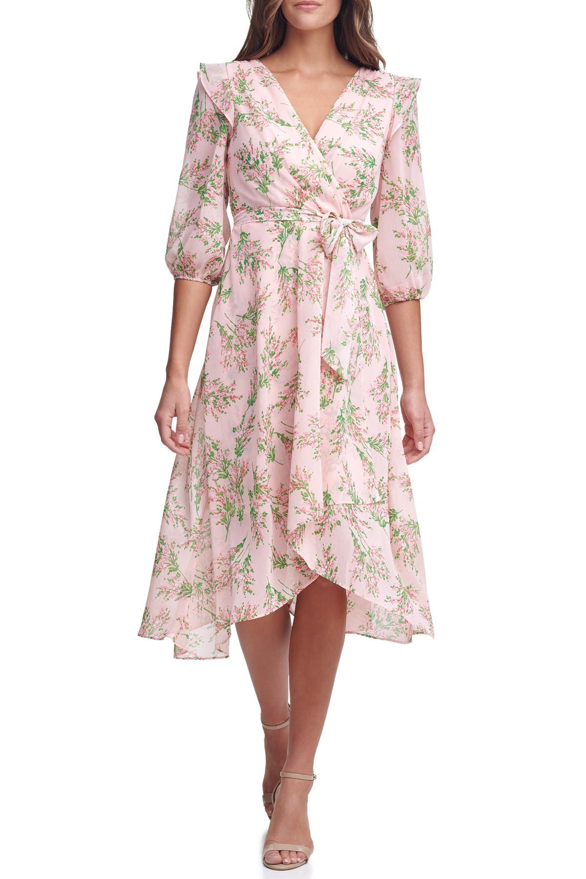 Tommy Hilfiger CHAPAN BOUQUET CHIFFON MIDI | Nordstromrack