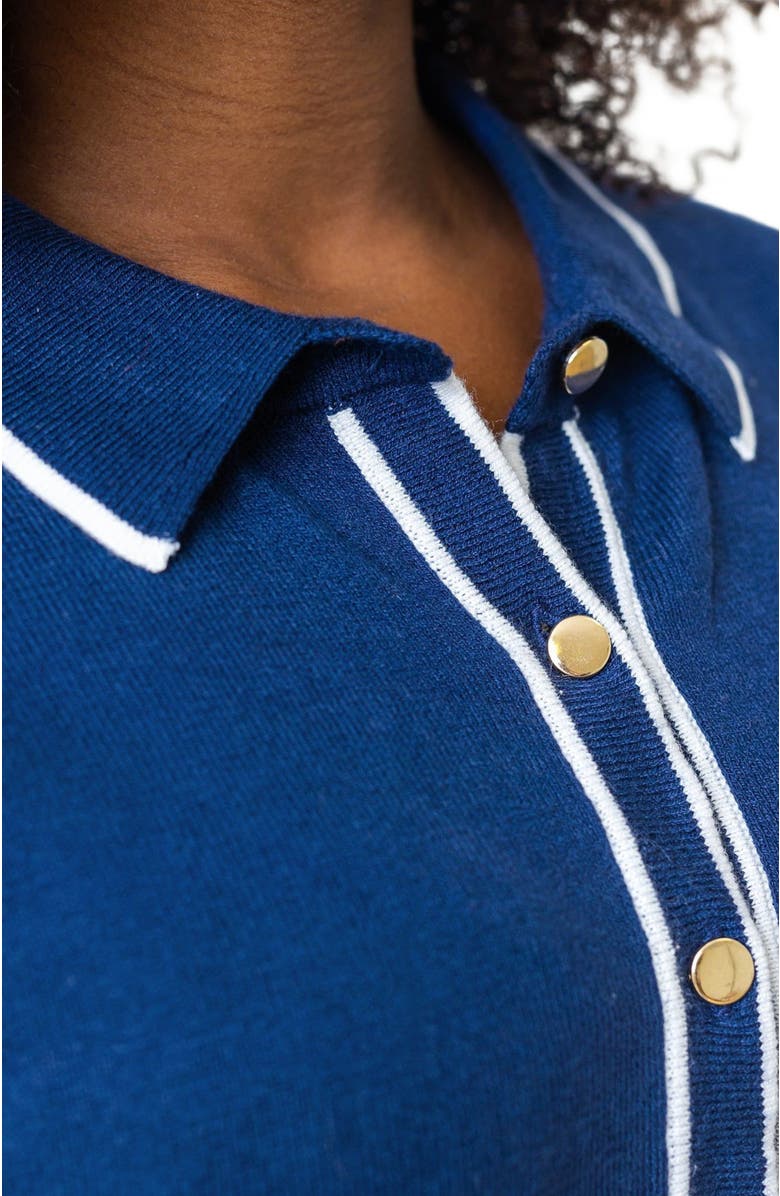 Hope & Henry Women's Tipped Button Front Sweater Dress | Nordstrom