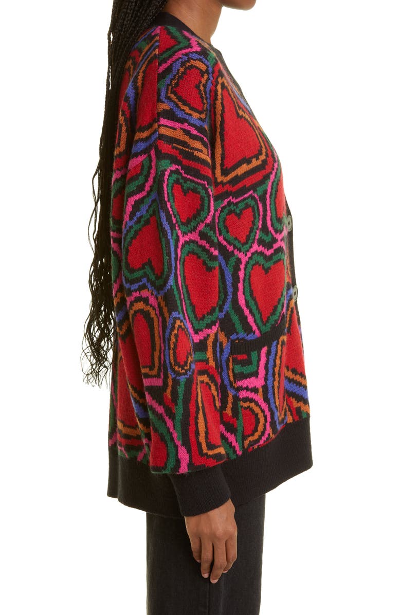 FARM Rio Mixed Rainbow Wild Hearts Snake Cardigan | Nordstromrack