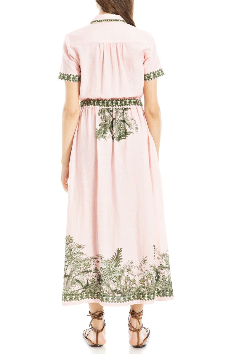 MAX STUDIO Border Print Midi Shirtdress | Nordstromrack