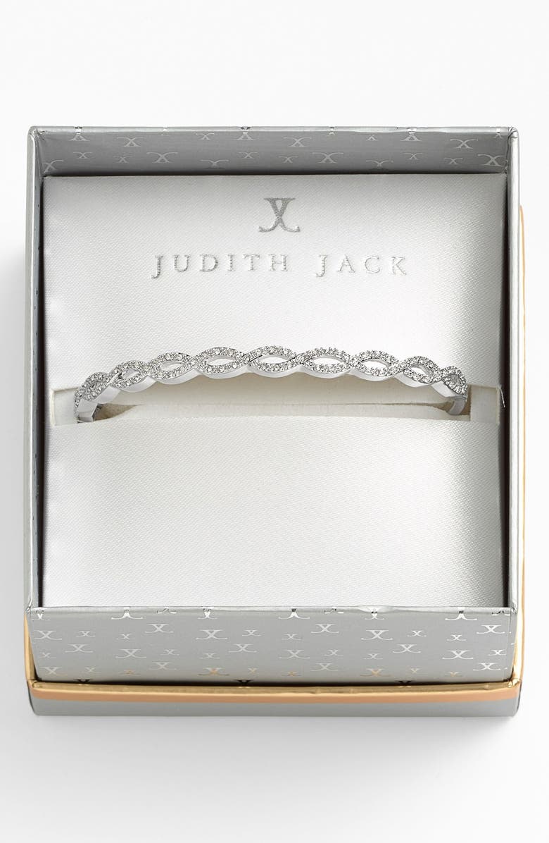 Judith Jack Boxed Twist Pavé Hinged Bangle | Nordstrom