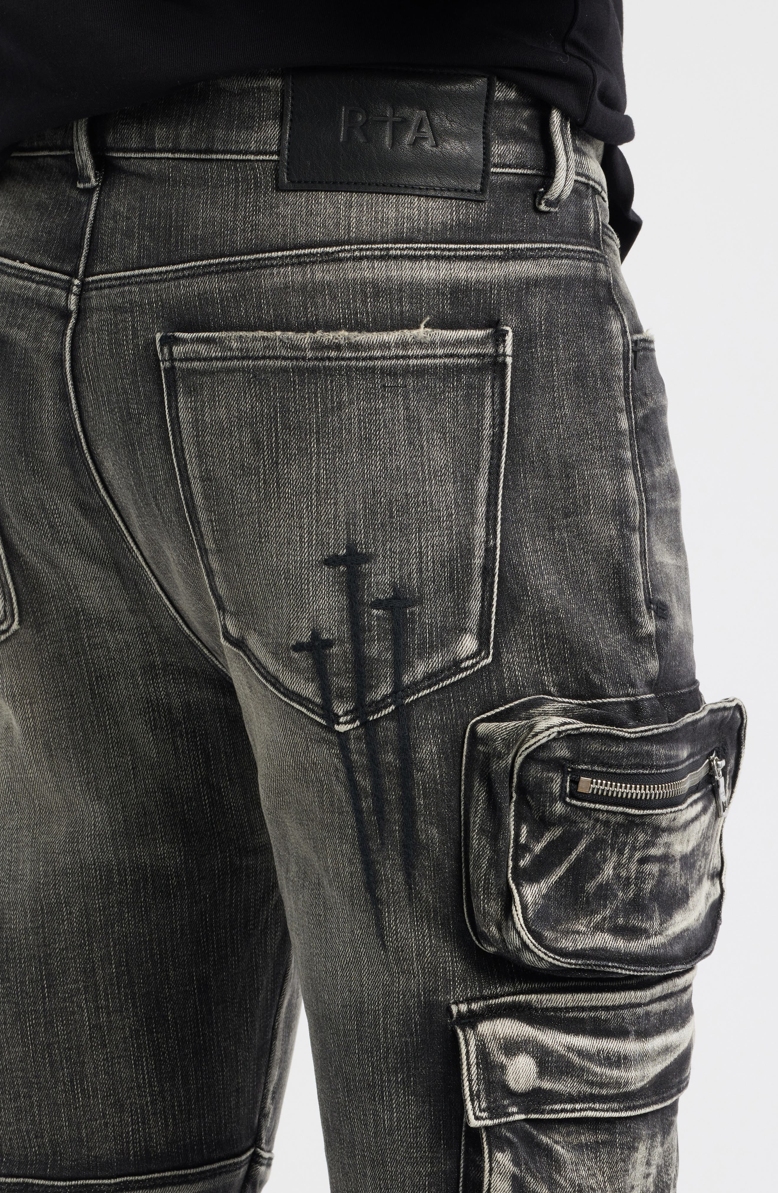 RtA Slate Cargo Skinny Jeans | Nordstrom
