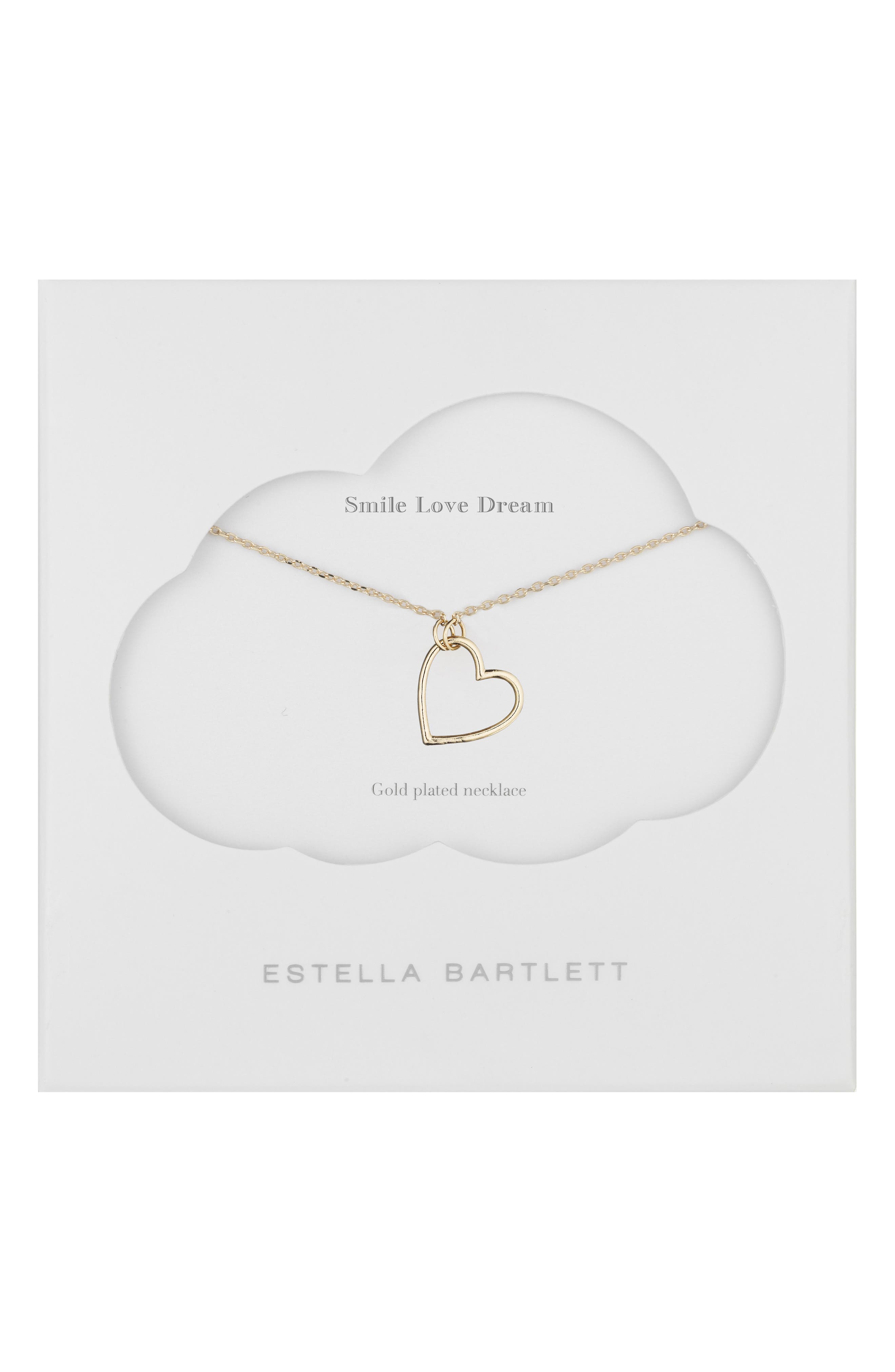 Estella Bartlett Smile Dream Love Open Heart Necklace | Nordstromrack