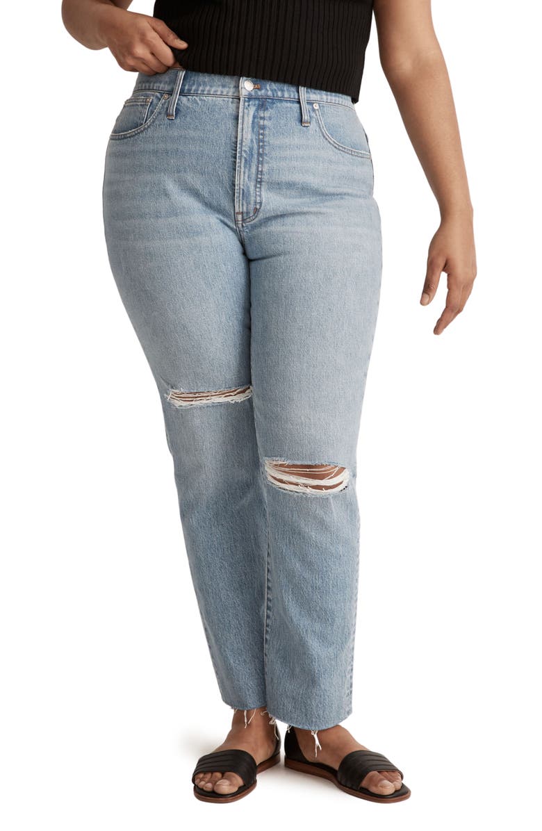 Madewell The Perfect High Waist Rip Tapered Jeans | Nordstromrack