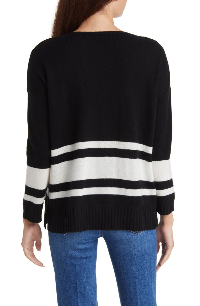 Griffen Wool & Cashmere Stripe Tunic Sweater | Nordstromrack
