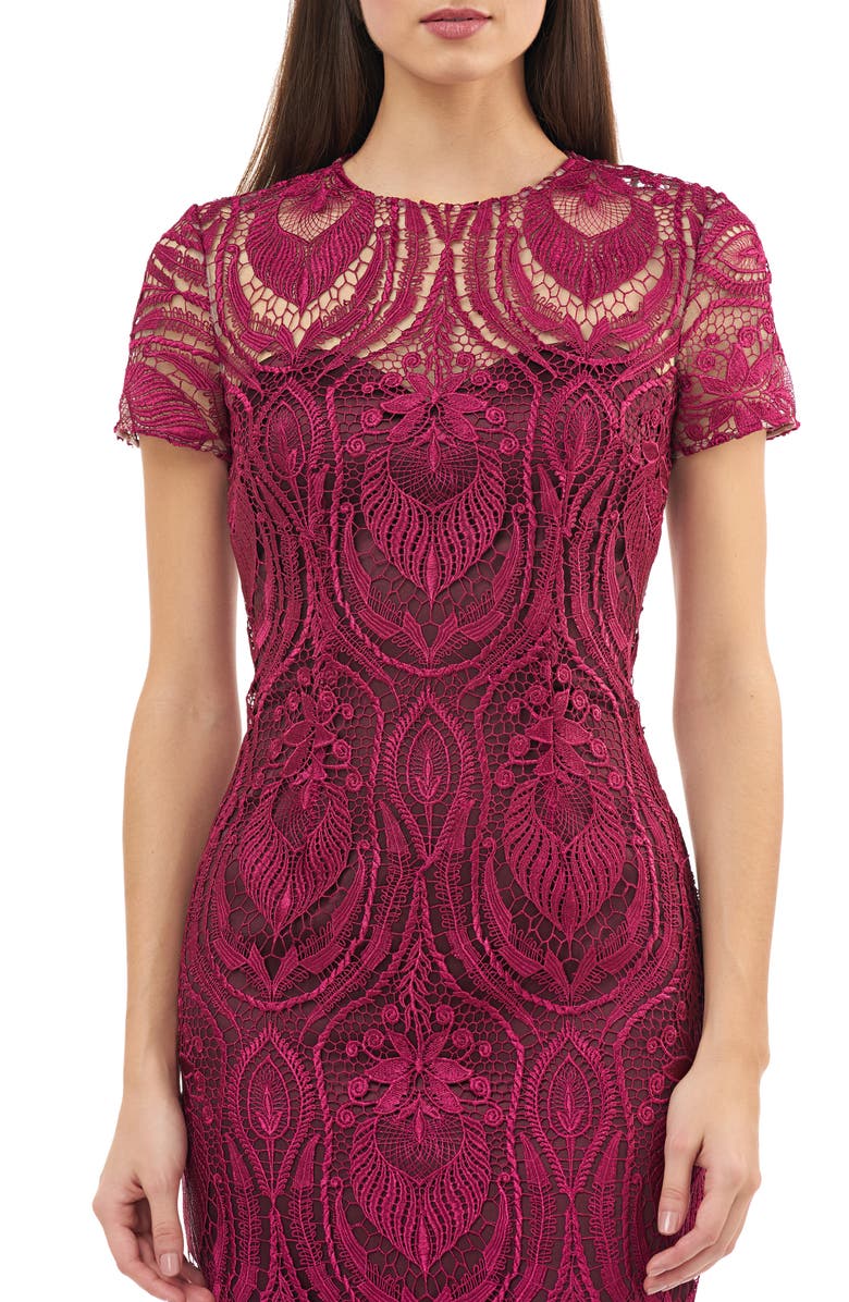 JS Collections Embroidered Lace Cocktail Dress | Nordstromrack