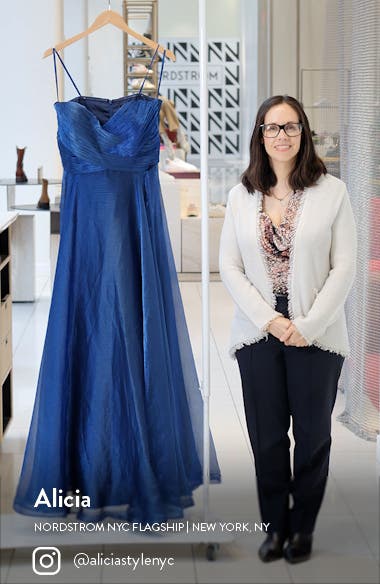 La Femme Strapless Metallic Organza Gown | Nordstromrack