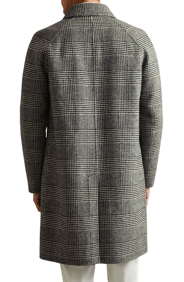 Reiss Chaplin Houndstooth Plaid Wool Blend Coat | Nordstromrack