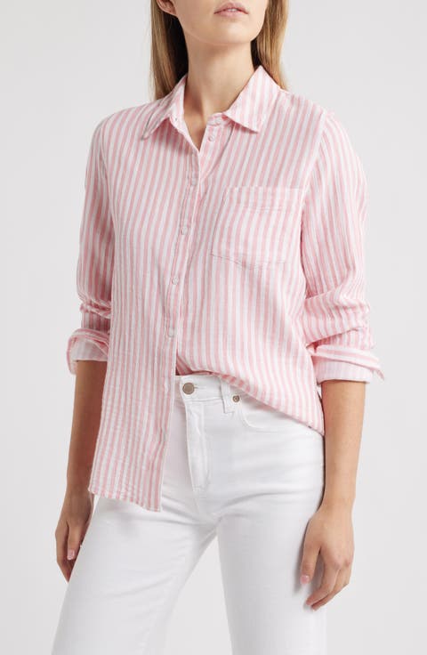 Women's Pink Button Up Tops | Nordstrom