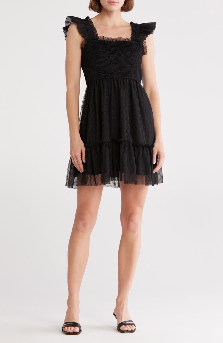 Blu Pepper Ruffle Dot Minidress | Nordstromrack
