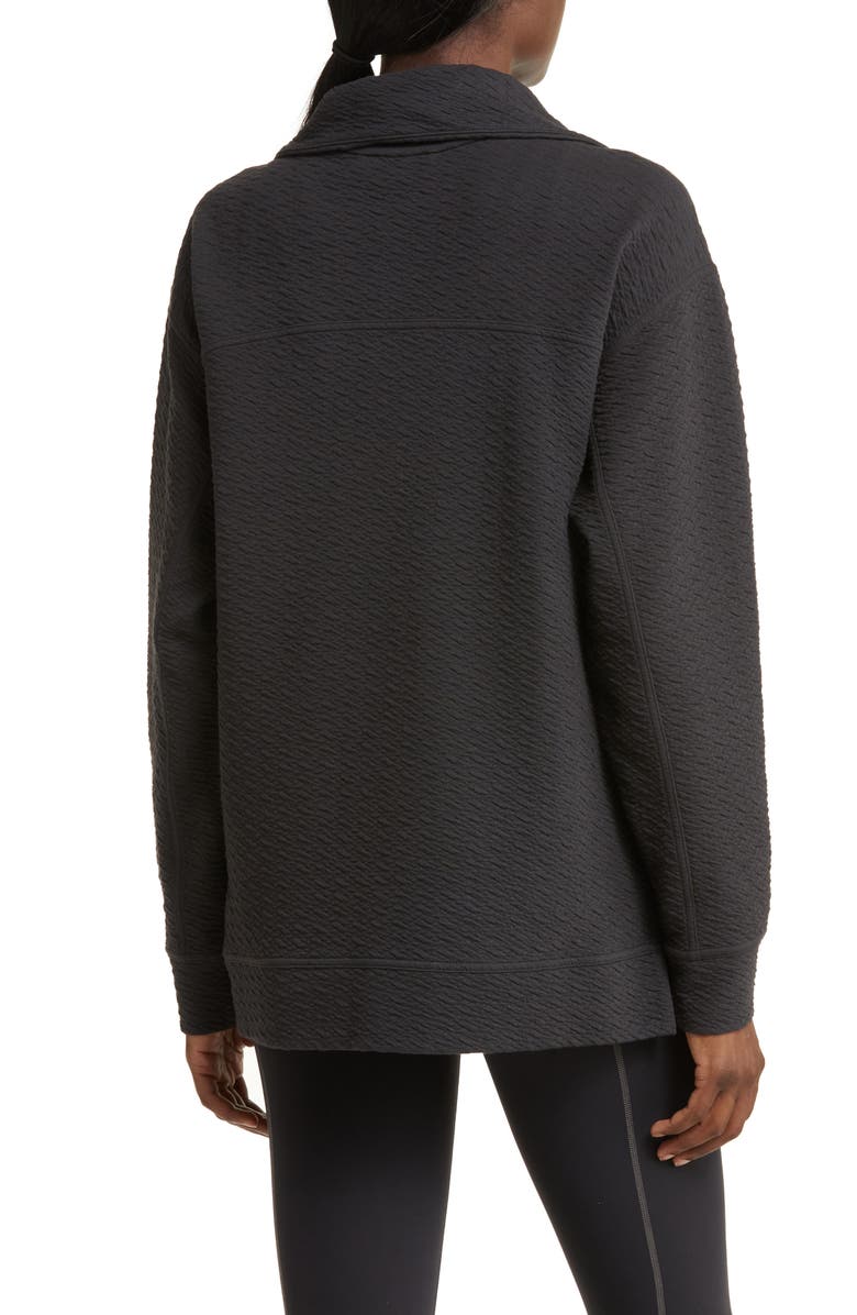 Zella Oversize Textured Half Zip Sweatshirt | Nordstromrack