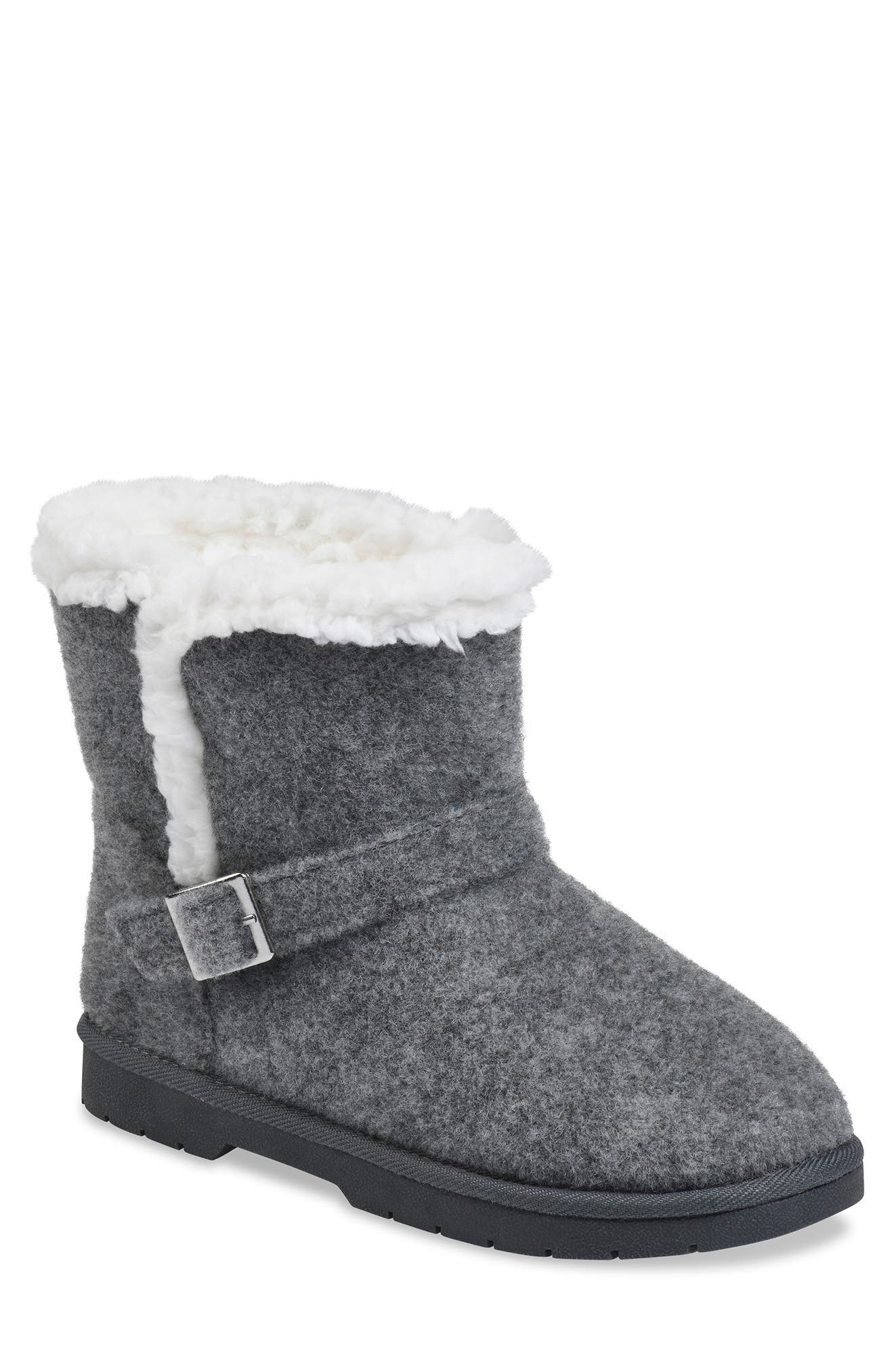 GAAHUU Buckled Faux Shearling Lined Water-Resistant Boot (Women ...