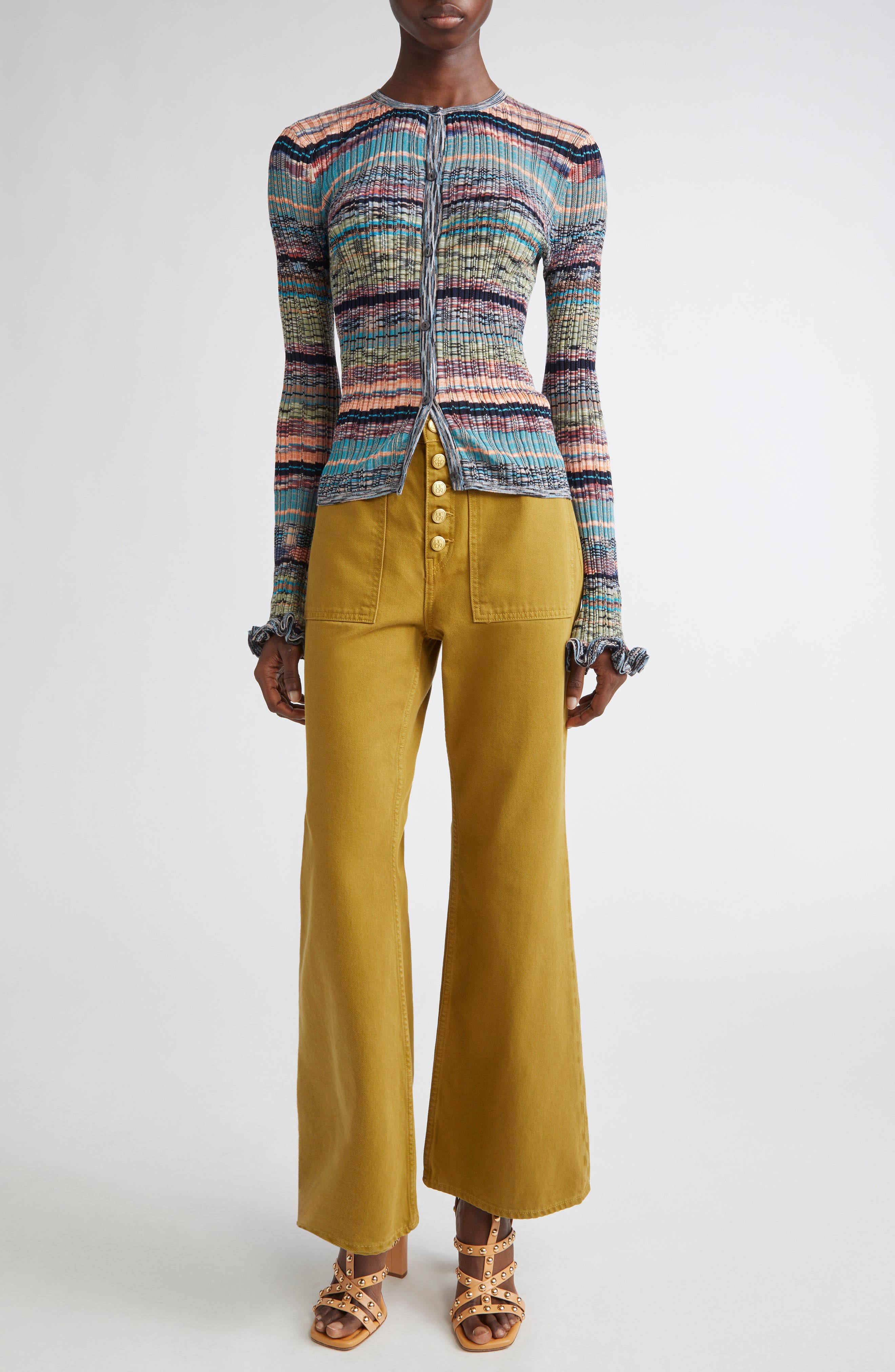 Ulla Johnson The Lou Button Fly Flare Jeans | Nordstromrack