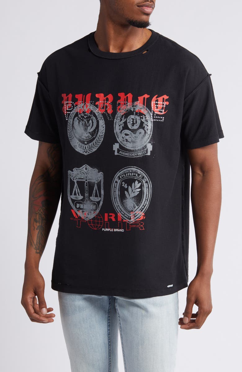 PURPLE BRAND Textured Inside Out Cotton Graphic T-Shirt | Nordstrom