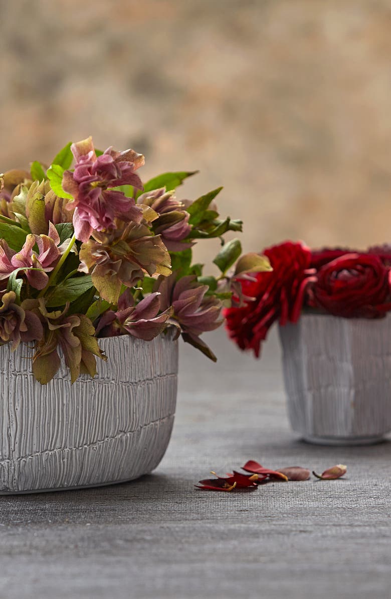 Mariposa Salt Grass Textured Round Ceramic Vase | Nordstromrack