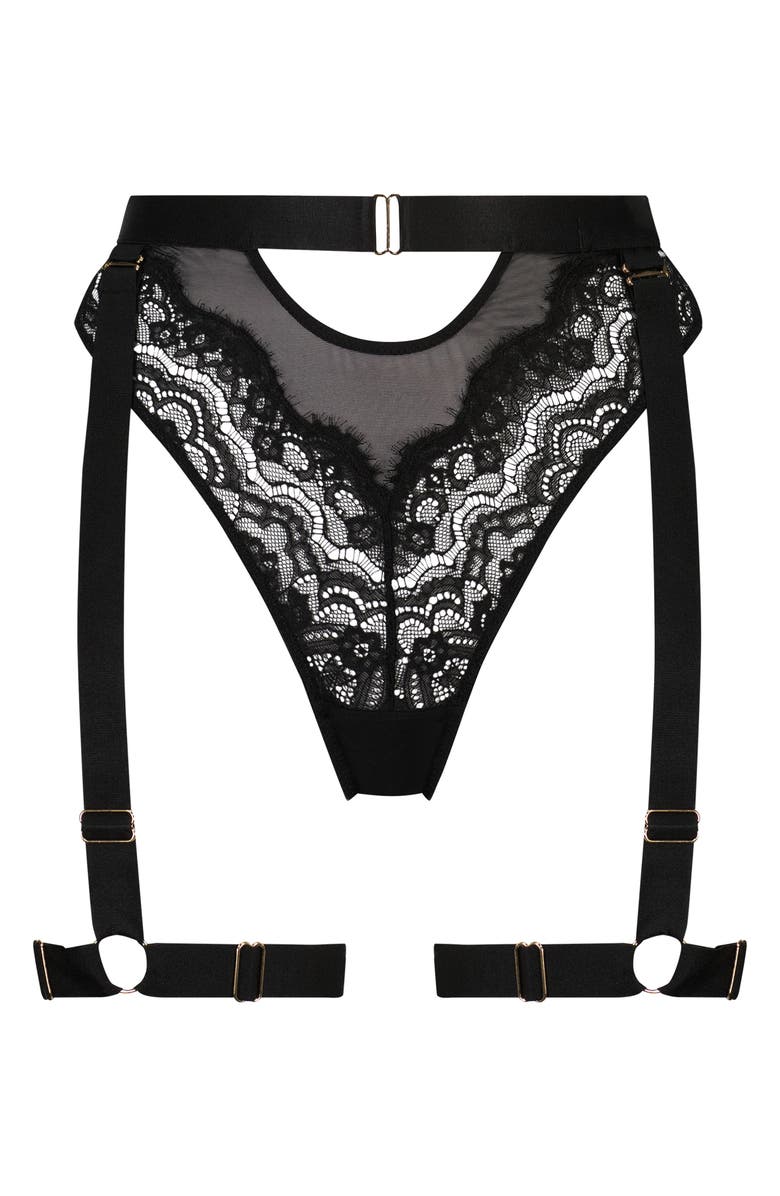 Hunkemöller Aurelia High Leg Thong & Garter Straps | Nordstrom