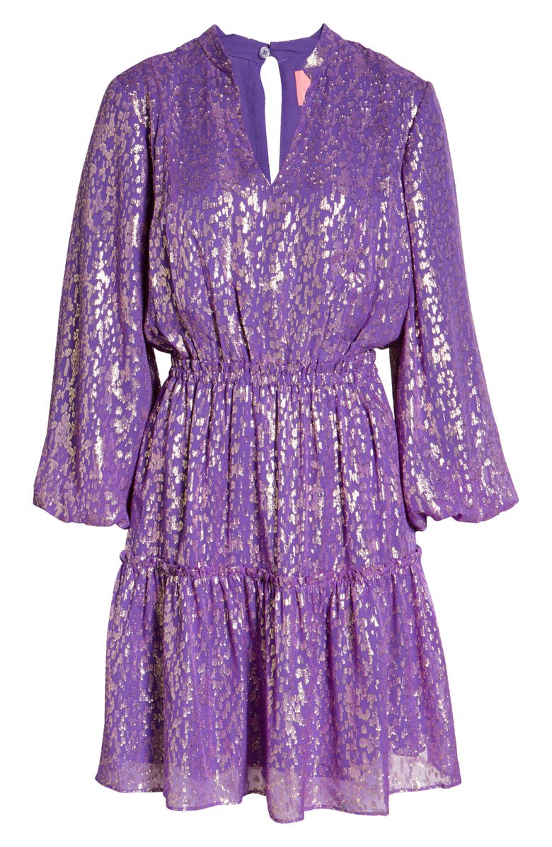 Lilly Pulitzer® Joella Metallic Silk Chiffon Dress | Nordstrom