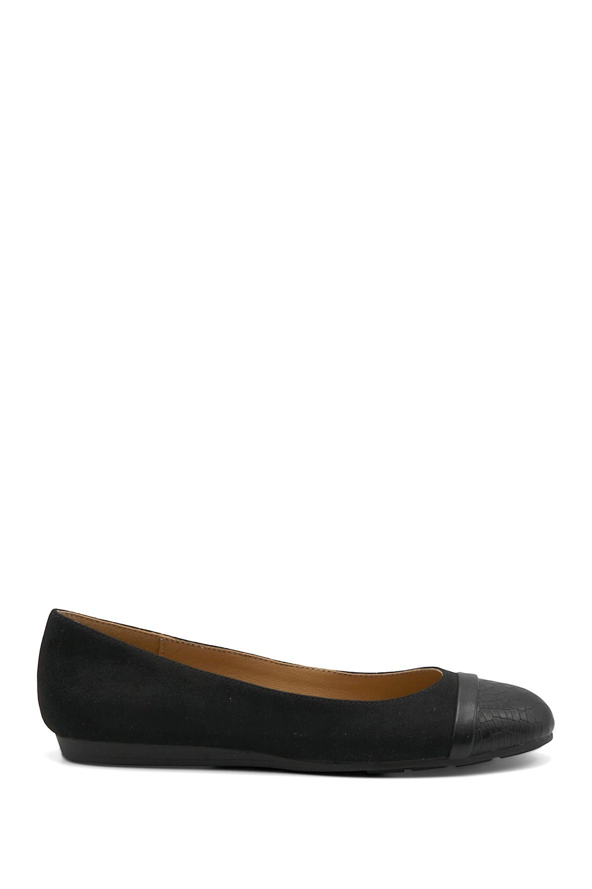 Circe Snakeskin Embossed Cap Toe Flat (Women) | Nordstromrack