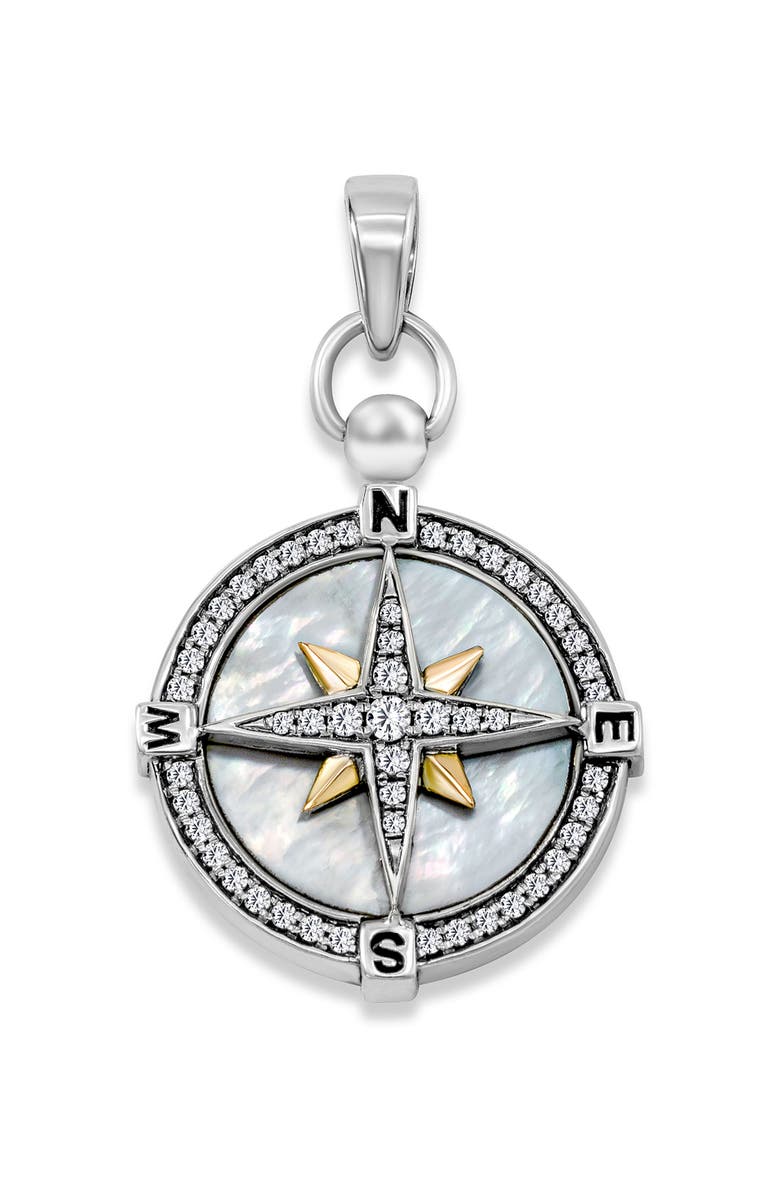SAMUEL B. Sterling Silver & 18K Gold Mother-of-Pearl & White Topaz ...