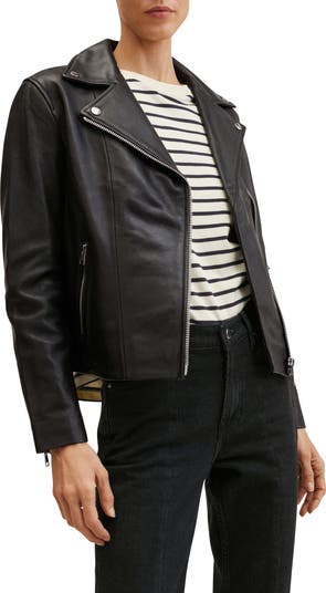 MANGO Leather Biker Jacket | Nordstromrack