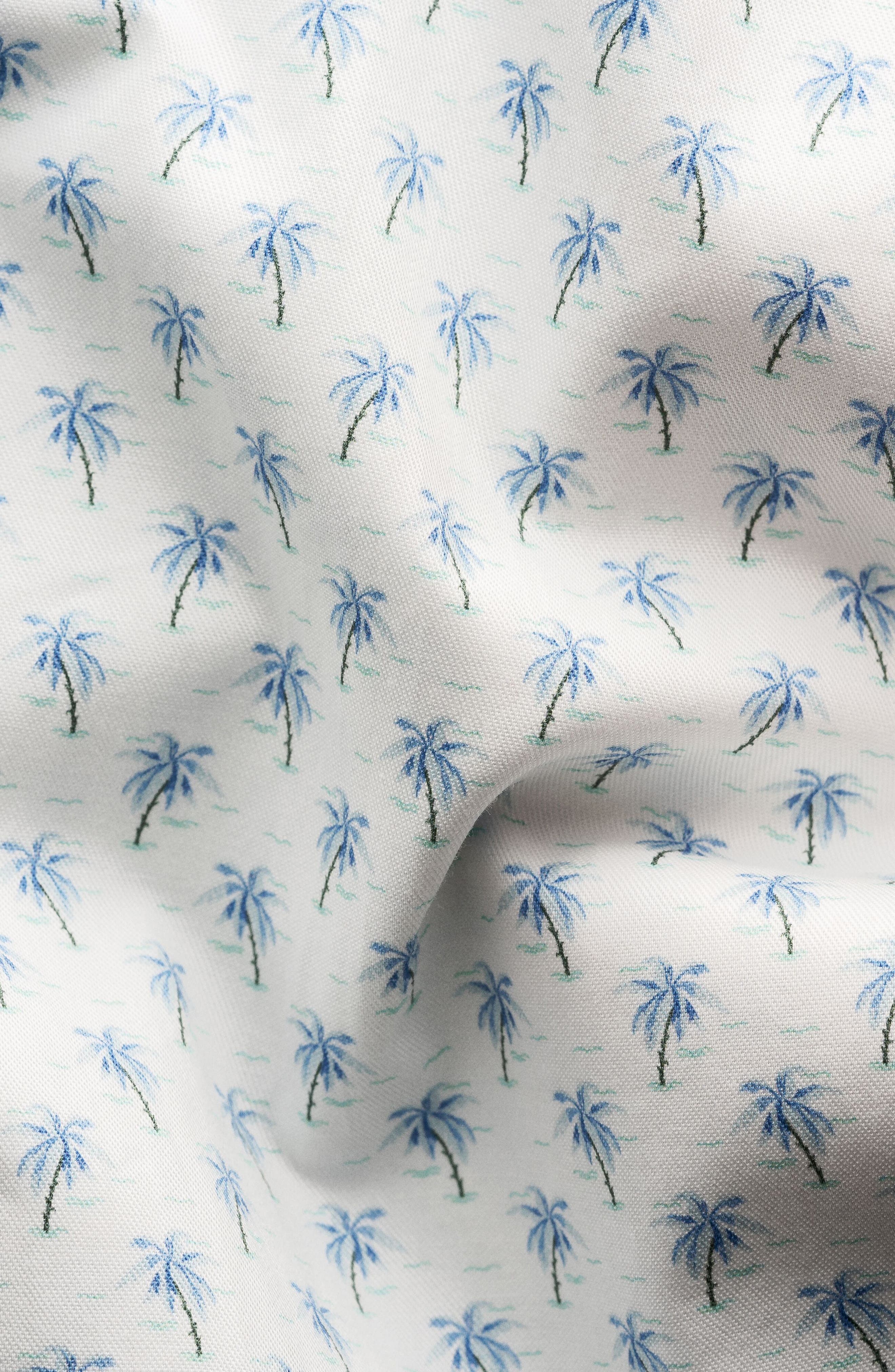 Eton Trim Fit Palm Tree Print Cotton Dress Shirt | Nordstrom