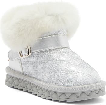 Doe A Dear Kids' Faux Fur Trim Quilted Boot | Nordstromrack
